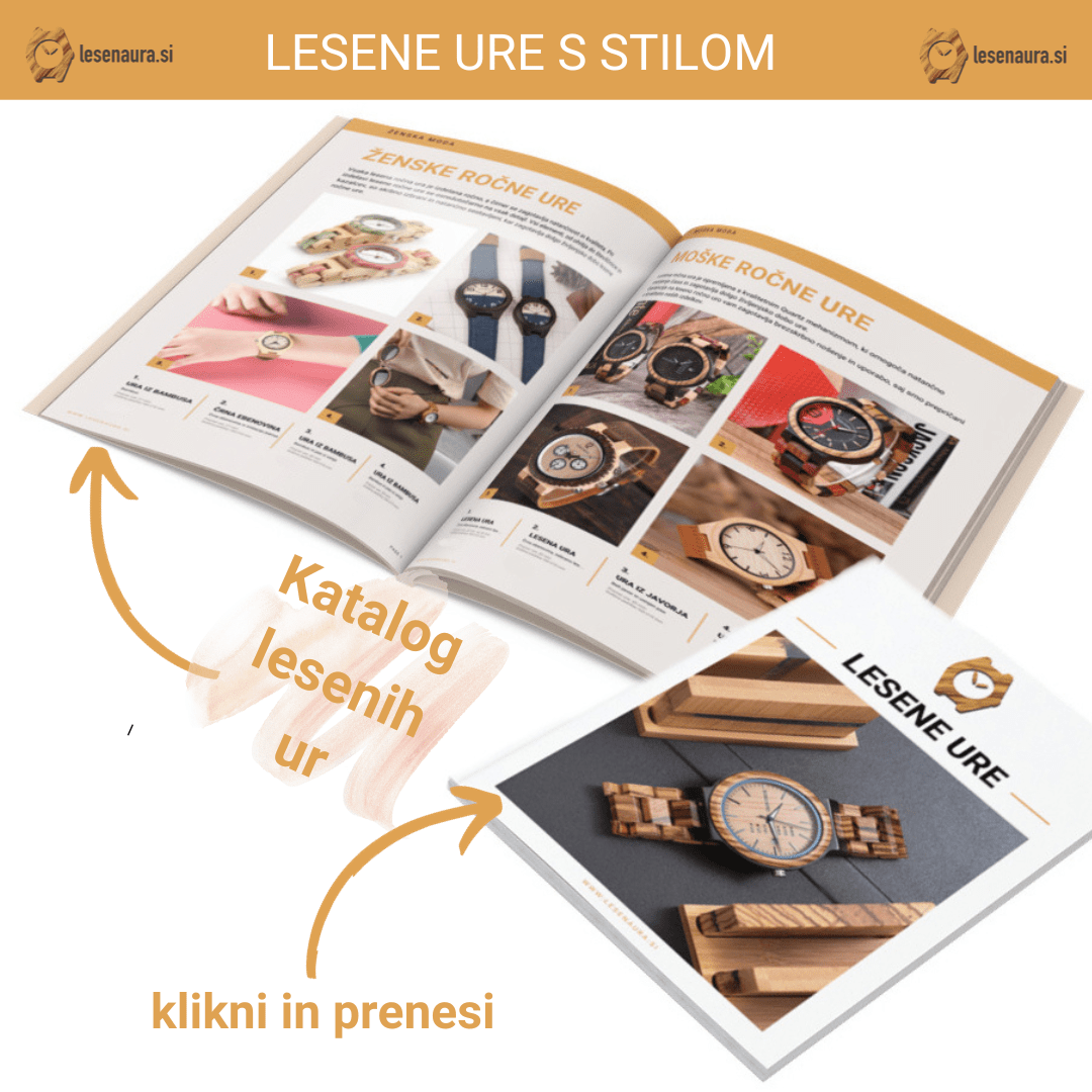 Lesena ročna ura katalog izdelkov - Lesena ura